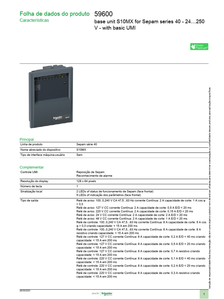Relés de Proteção Sepam Série 40 - 59600 | PDF | Relé | Bens manufaturados