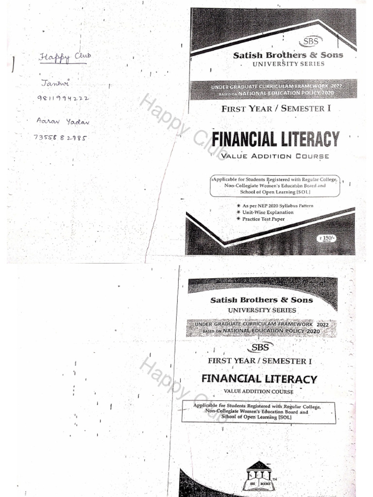 Vac Financial Literacy Handbook | PDF