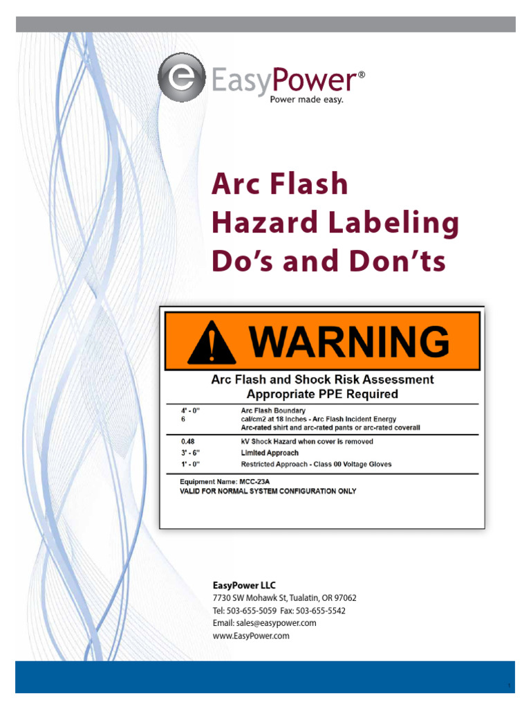 Arc Flash Hazard Labeling Dos and Donts | PDF | Personal Protective ...