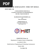 Minor Project Report Format | PDF | Computers