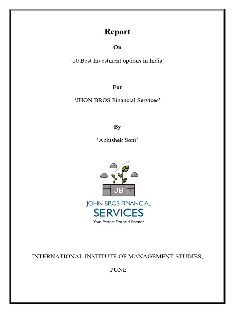 Investment Report | PDF | Investing | Exchange Traded Fund