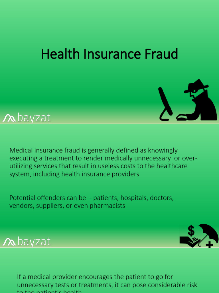 Health Insurance Fraud Presentation | PDF | Insurance | Fraud