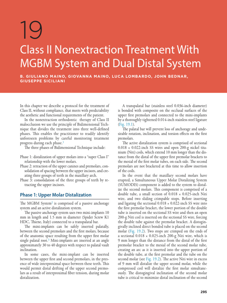 Class II Nonextraction Treatment With MGBM System and Dual Distal ...