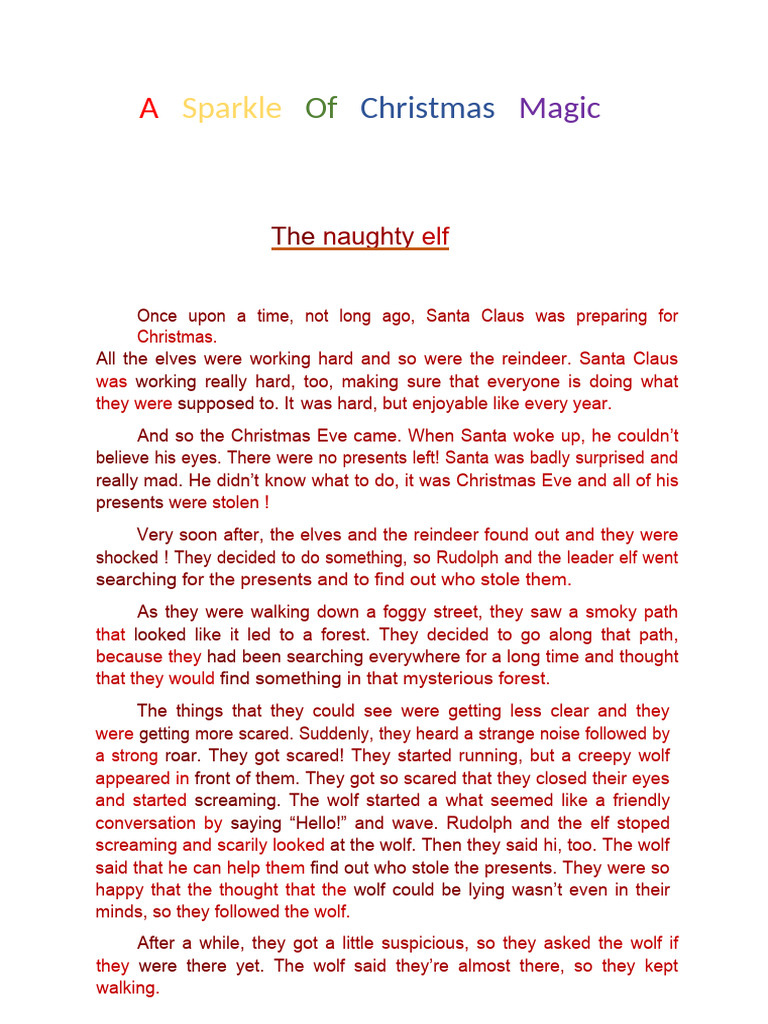 The Naughty Elf's Christmas Rescue | PDF | Santa Claus | Rudolph The ...