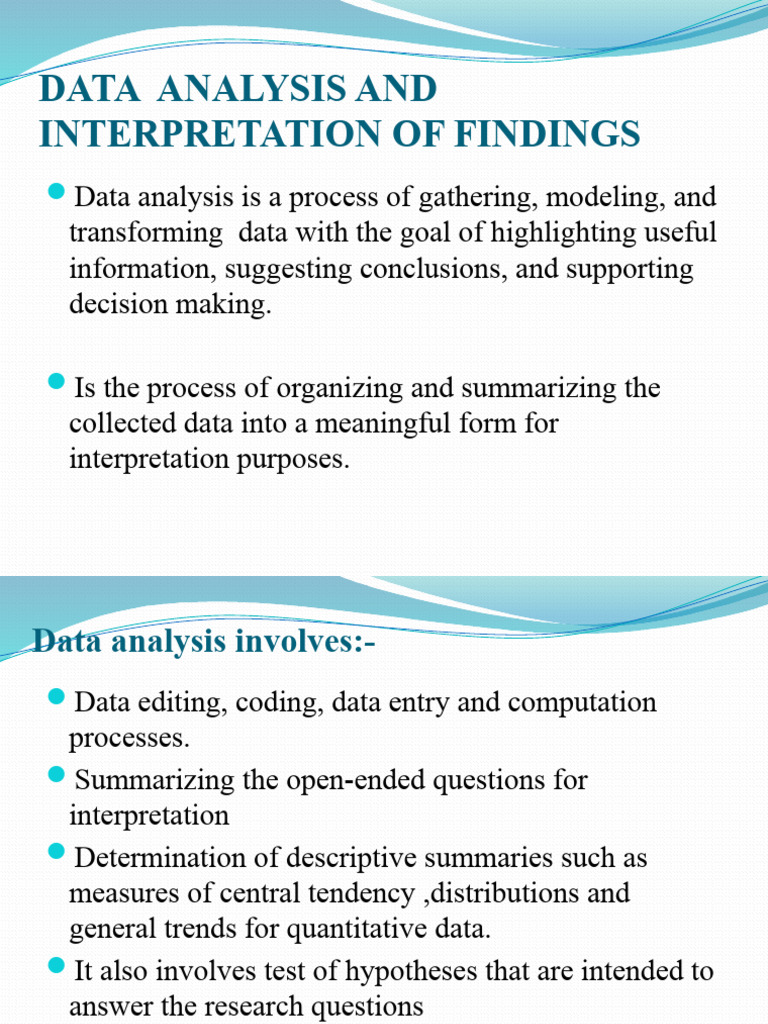 L 8data Analysis and Interpretation | PDF | Data Analysis | Statistics