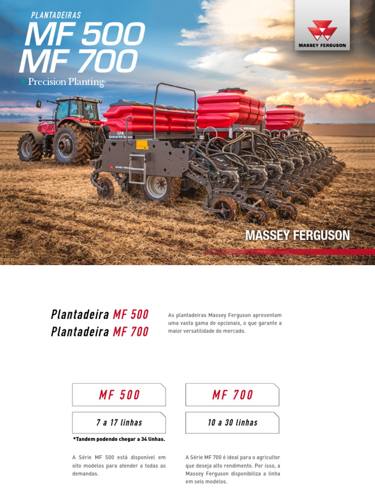Plantadeiras Massey Ferguson MF 500 e 700 | PDF | Agricultura ...
