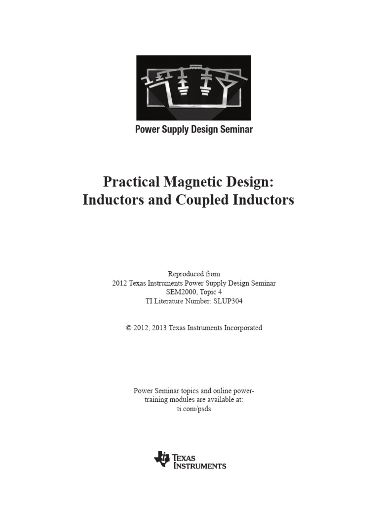 Practical Magnetic Design - Inductors and Coupled Inductors (Article ...