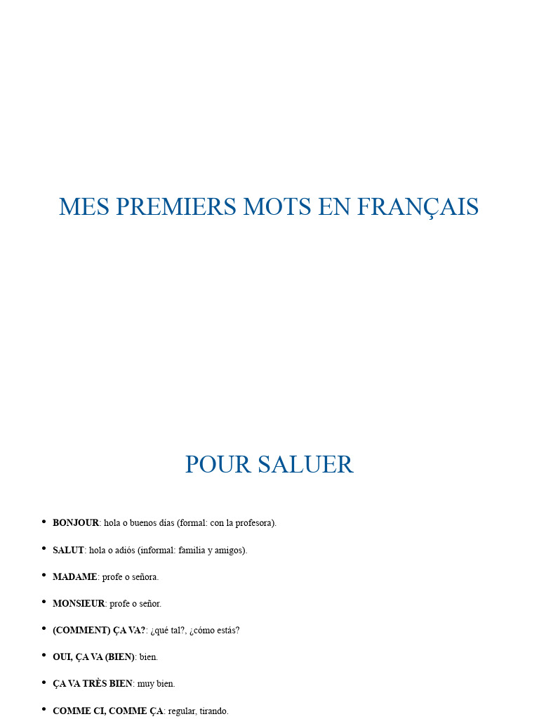 Mes Premiers Mots en Français | PDF | Livres de cuisine, nourriture et ...