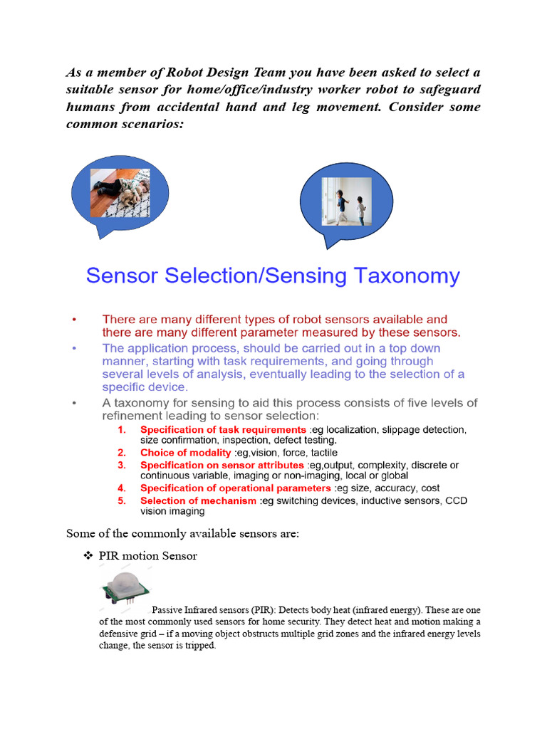 Sensor Selection | PDF