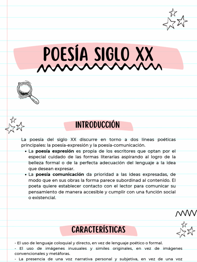 Poesía del Siglo XX: Estilos y Autores | PDF
