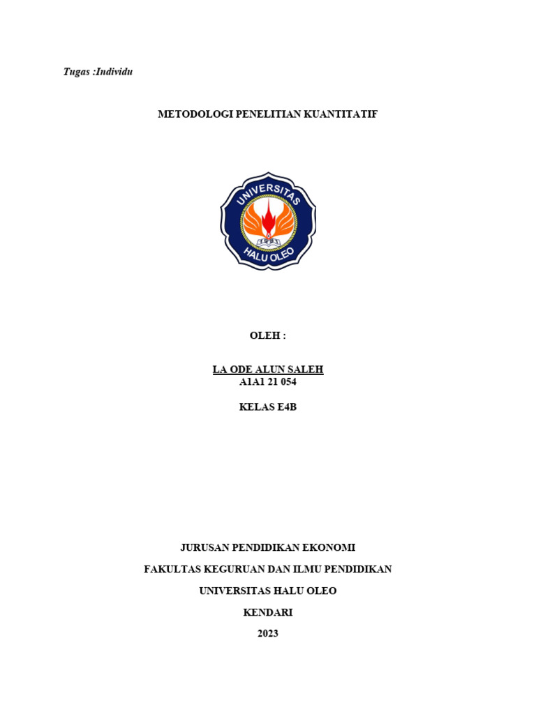 Tugas Metodologi Penelitian | PDF | Karier & Perkembangan | Sains & Matematika