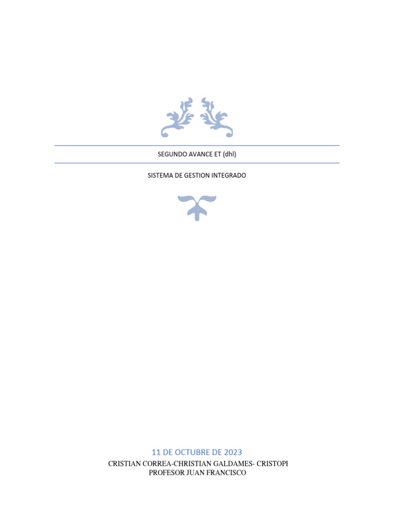 Segundo Avance Et | PDF | Planificación | Indicador de rendimiento