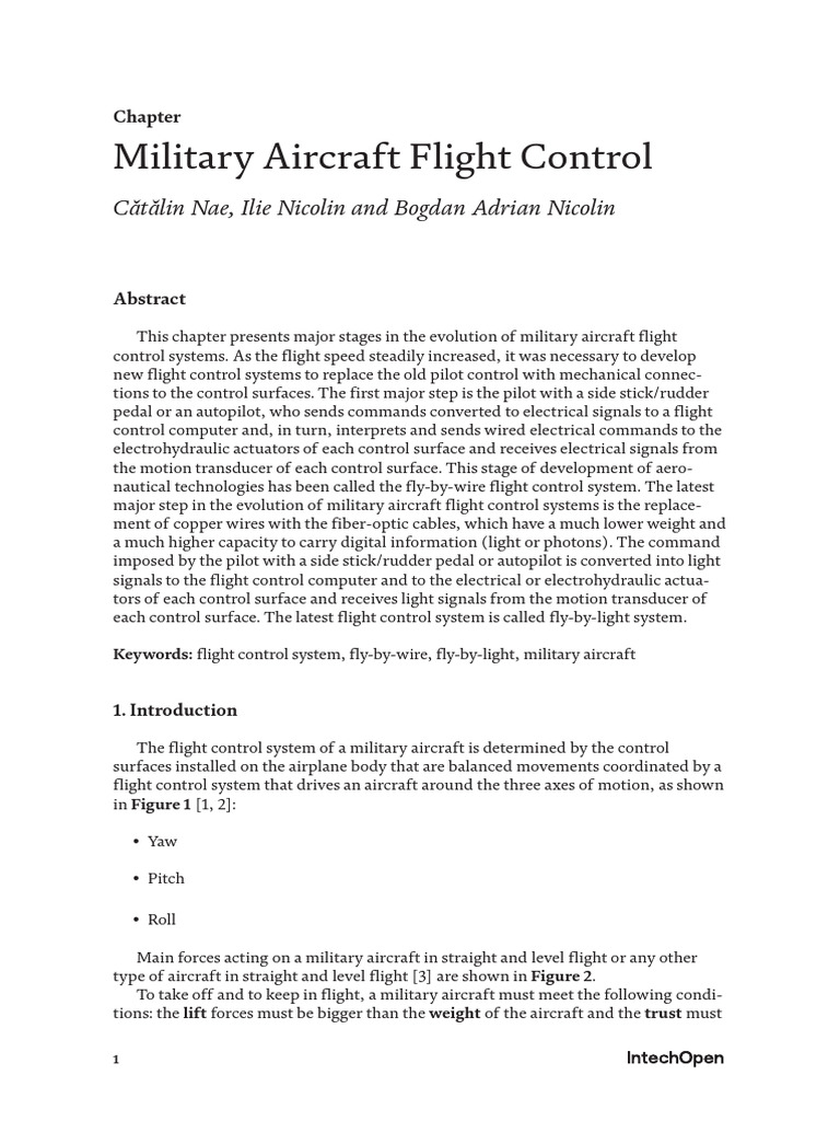 Military Aircraft Flight Control | PDF | Aircraft Flight Control System | Flight Control Surfaces