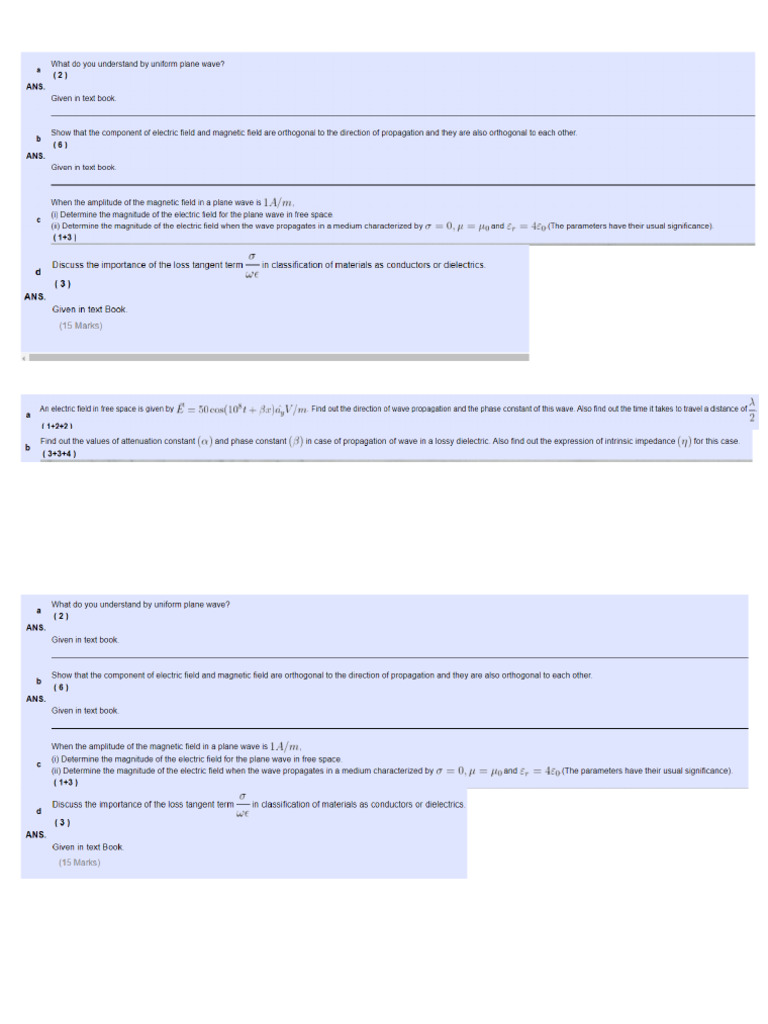 Field Theory Question Bank-1 | PDF
