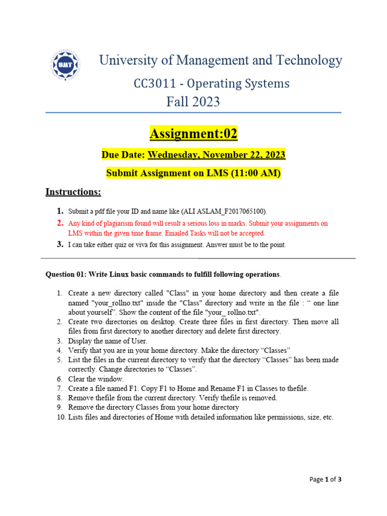 Assignment 02 | Download Free PDF | Computer File | Directory (Computing)