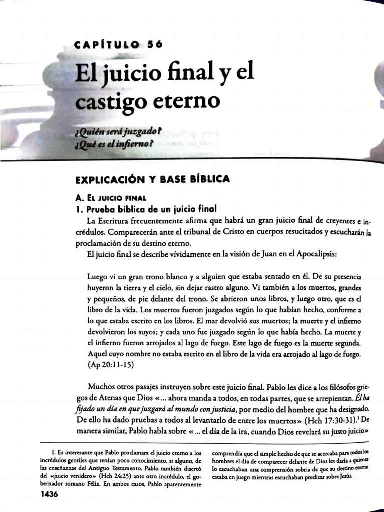 Capítulo 56 El Juicio Final y El Castigo Eterno | PDF | Jesús | Pecado