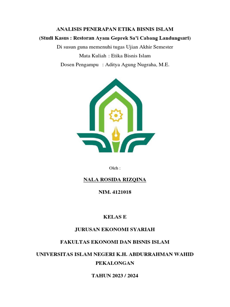 Nala Rosida Rizqina | PDF | Bisnis