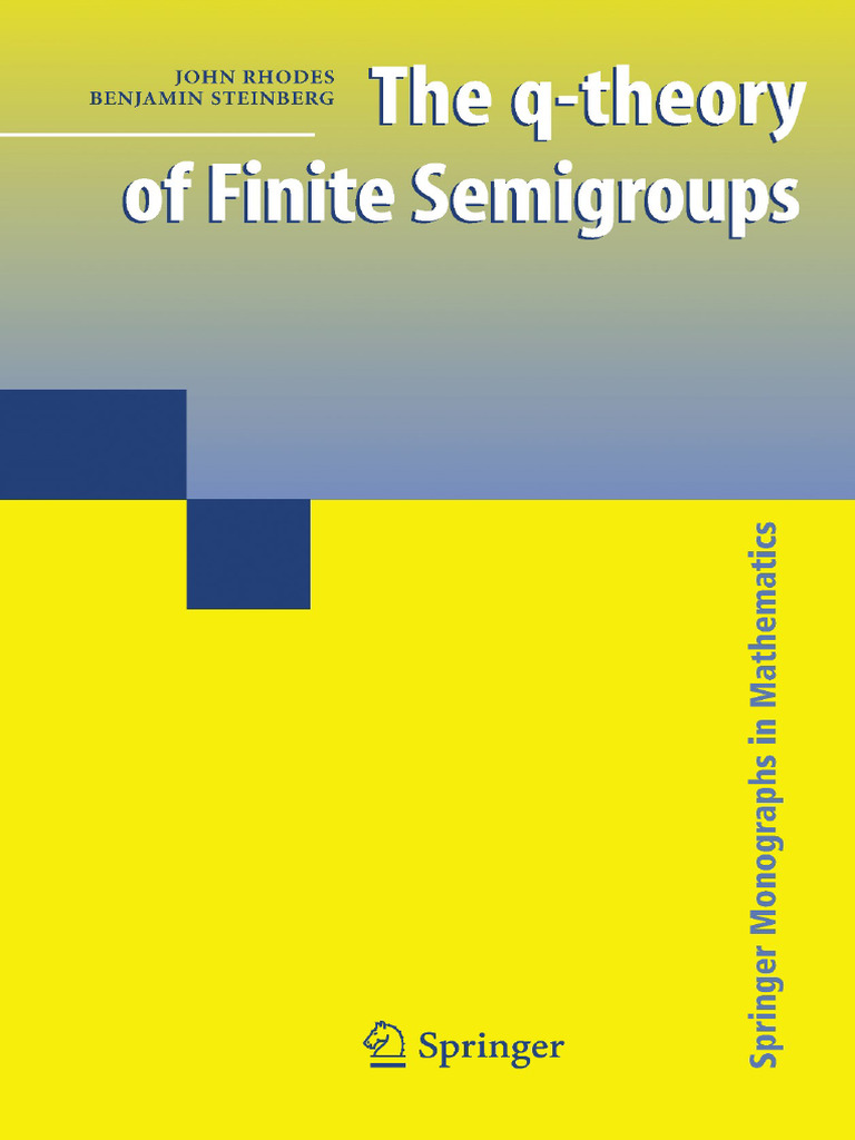 B104443 The Q Theory Of Finite Semigroups Pdf