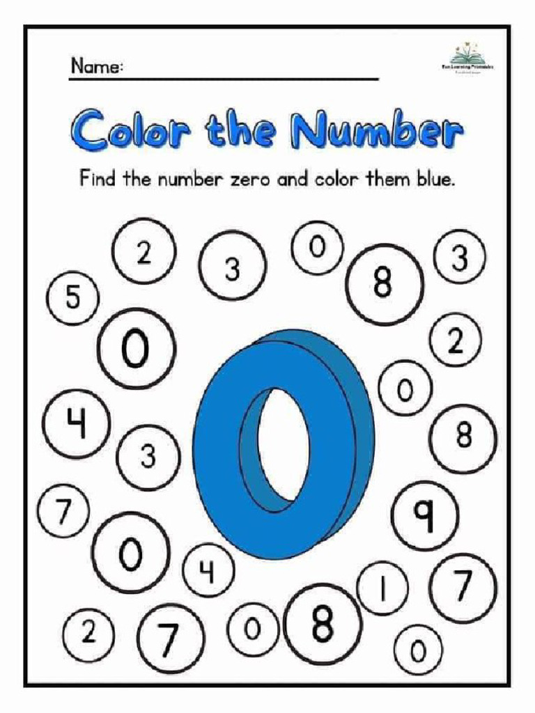 Colour-The-Number (1) To 10 | PDF