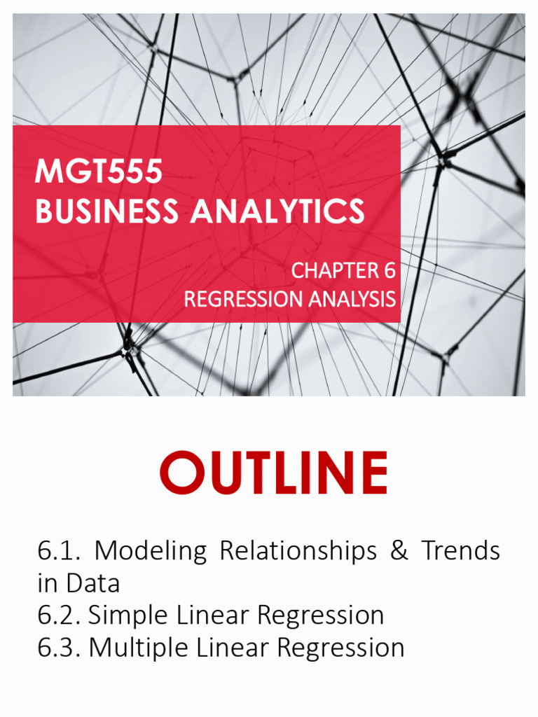 MGT555 CH 6 Regression Analysis | PDF | Regression Analysis | Linear Regression