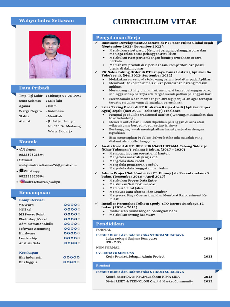 CV Wahyu Lengkap | PDF