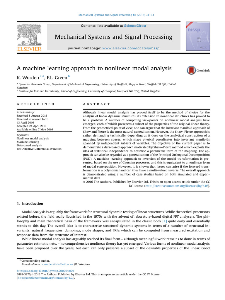 A Machine Learning Approach To Nonlinear Modal Analysis | PDF ...