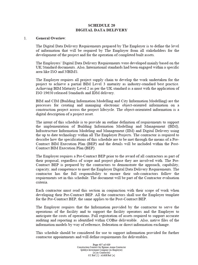 Schedule 20 - Digital Data Delivery | PDF