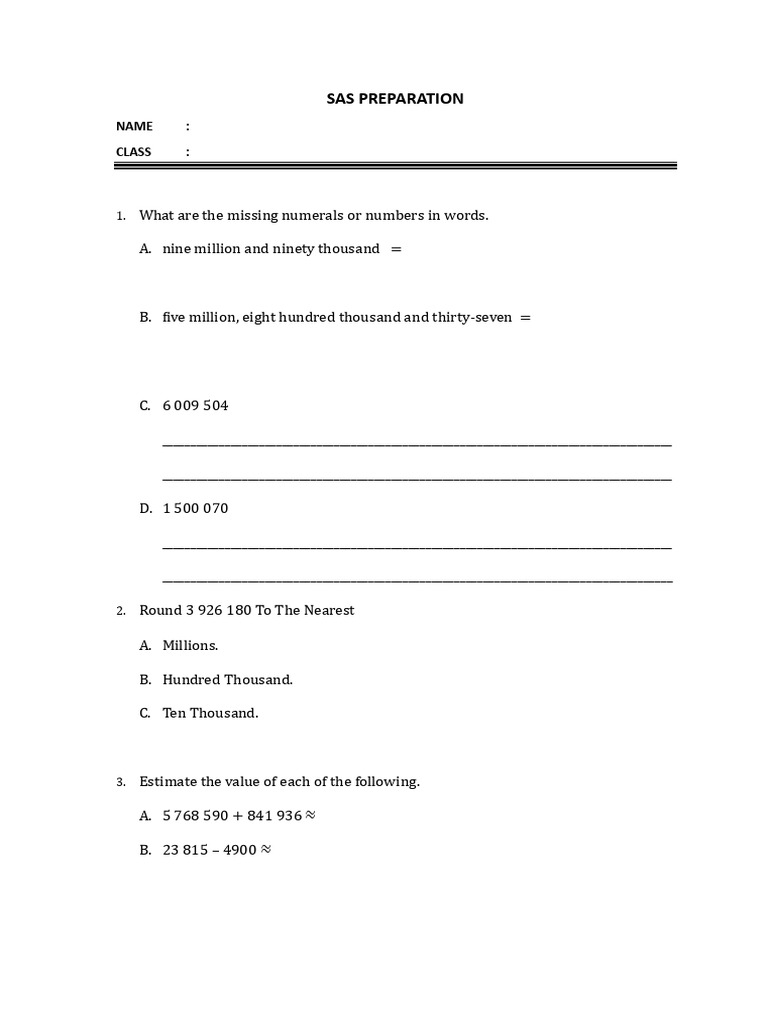 Sas Preparation Pdf Algebra Abstract Algebra