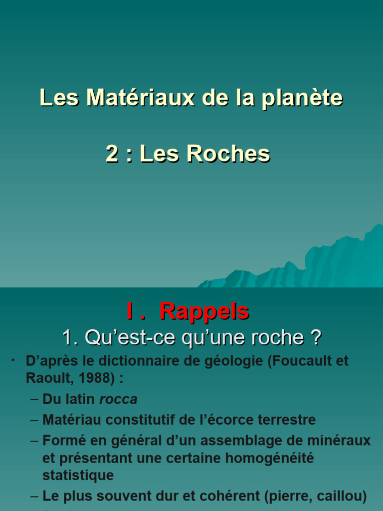 4 Les Roches | PDF | Roche magmatique | Géologie