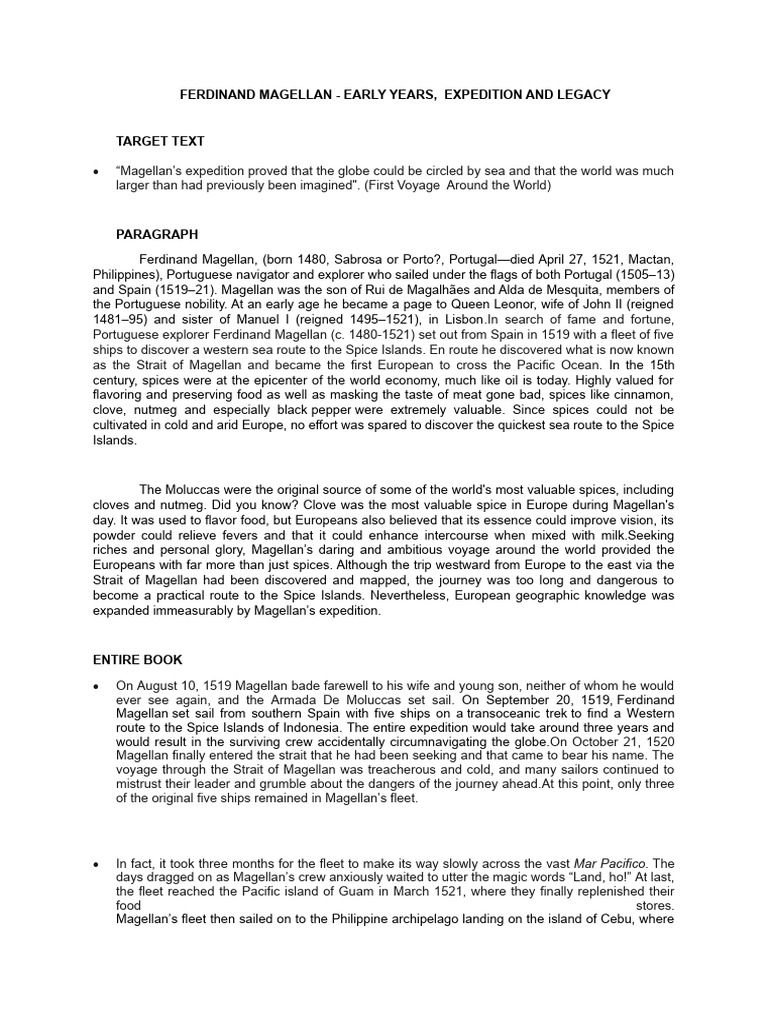 DISS Context Passage Final | PDF | Age Of Discovery | Exploration