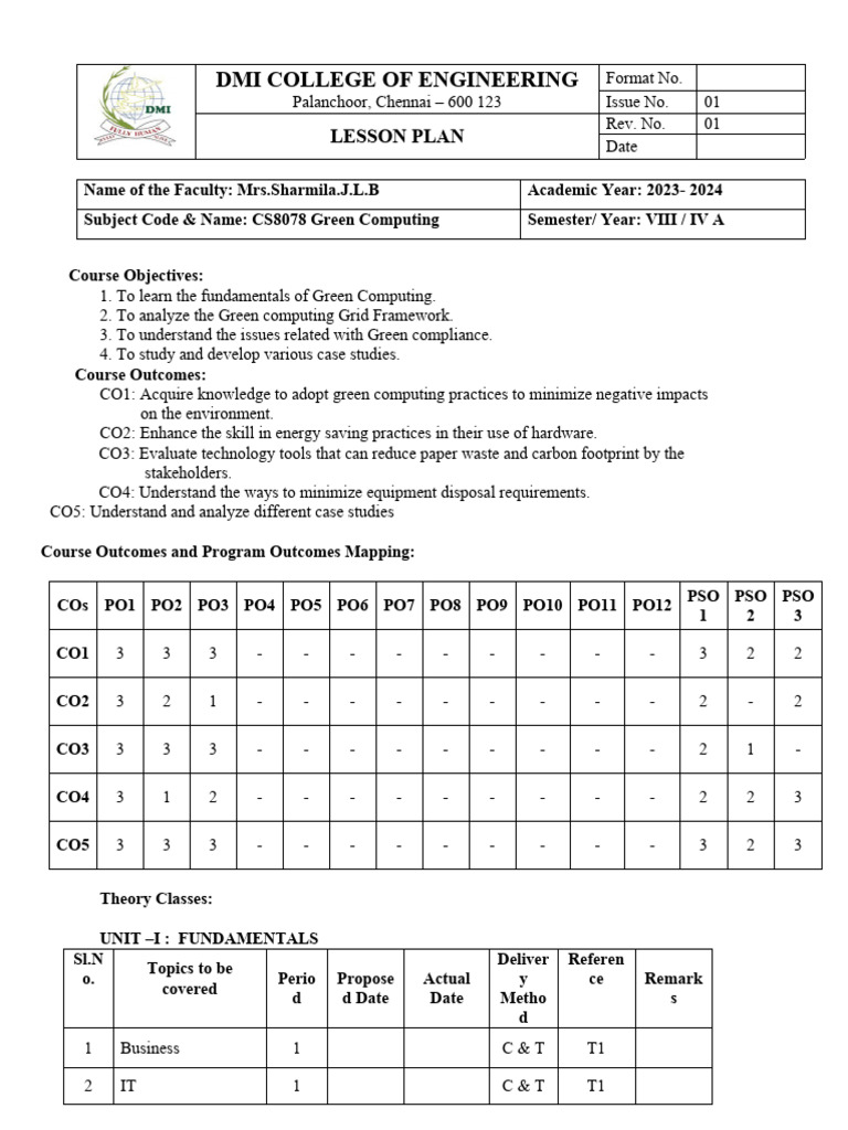 GC Lesson Plan | PDF | Computing