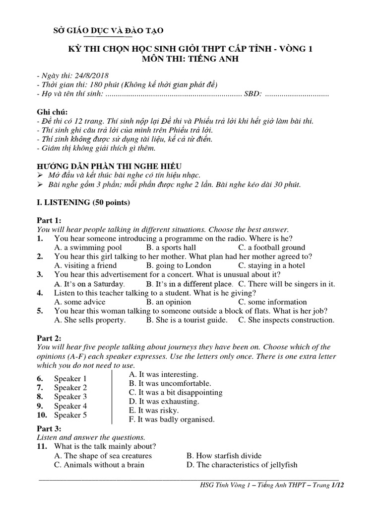 De HSG Vong 1 - Anh2018 | PDF | Perfume | You Tube