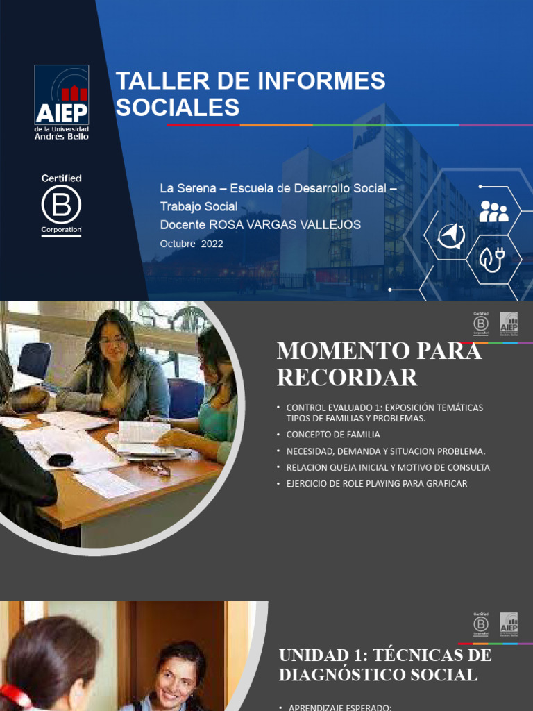 Clase 3 Taller Informes Sociales | Descargar gratis PDF | Trabajo ...