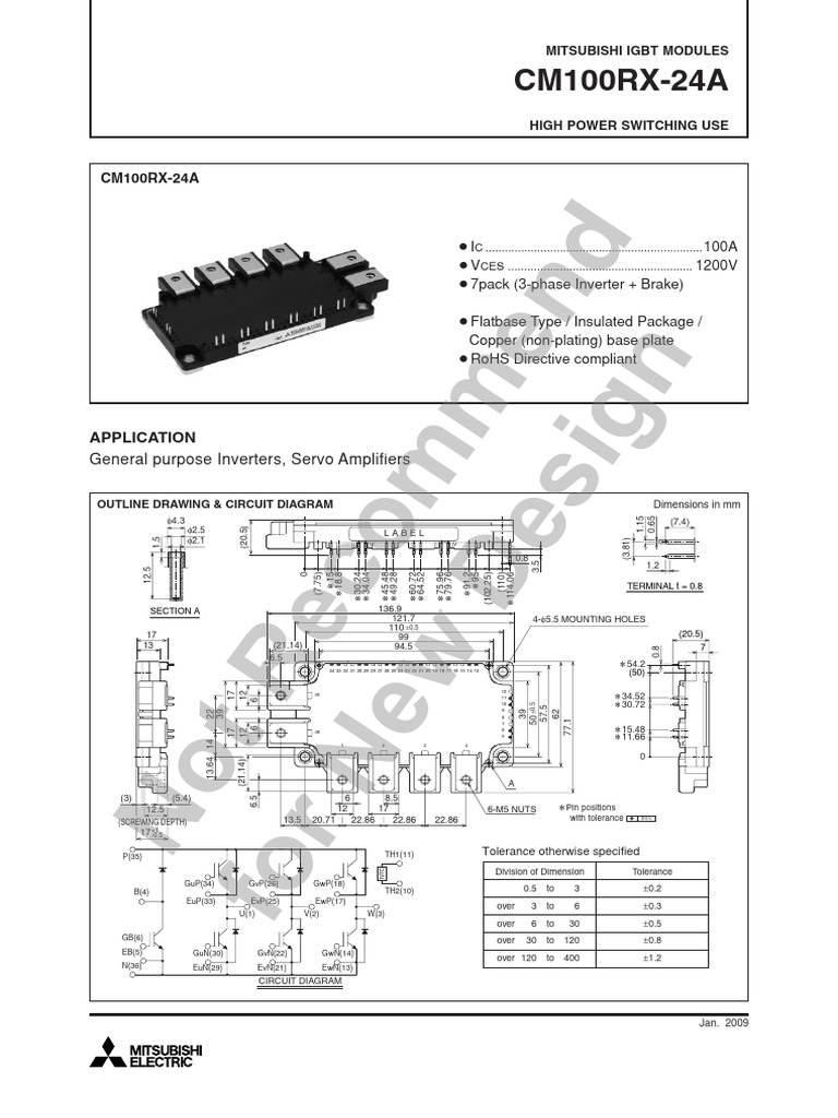 CM100RX-24A N | Download Free PDF | Power Inverter | Electrical ...