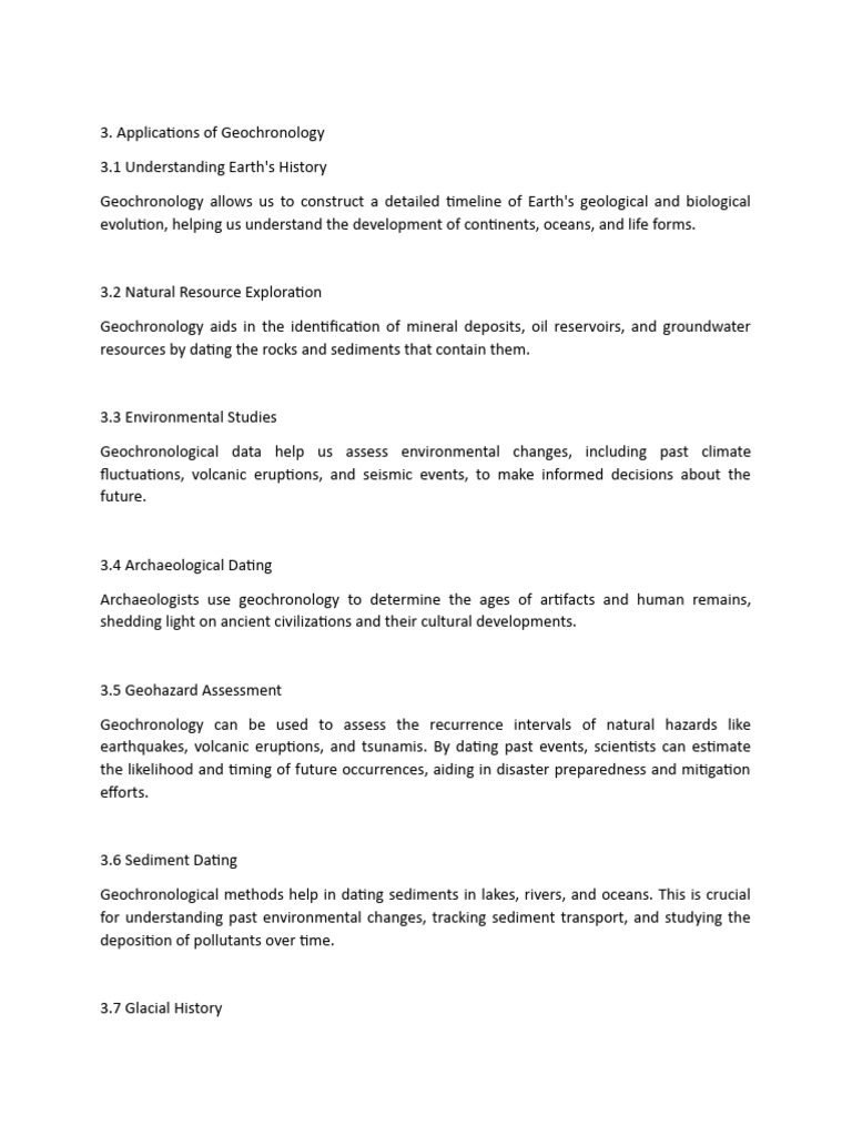 Application of Geochronology | PDF | Geology | Climate