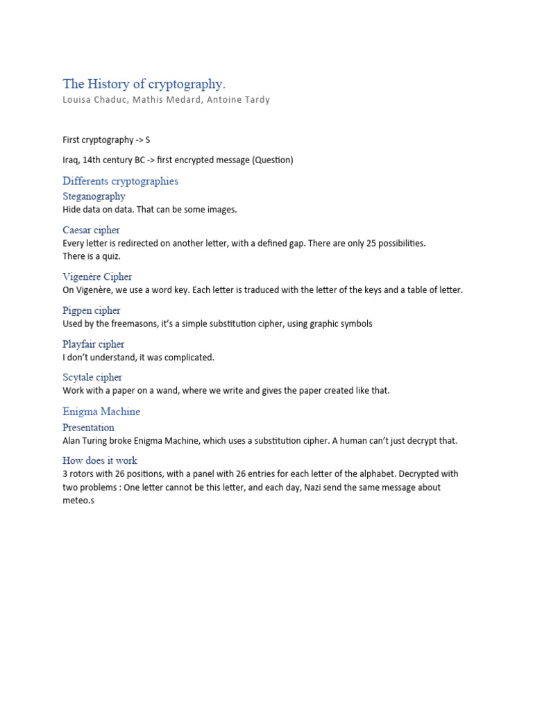 The History Of Cryptography Pdf