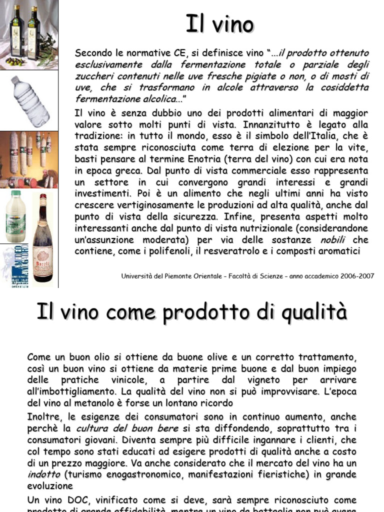 Vino e Alcolici | PDF