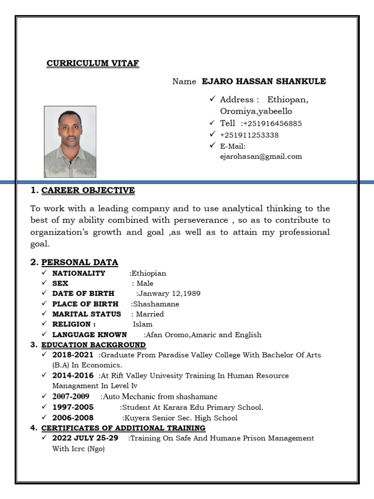 CV Ejaro Hasan 2023 | PDF