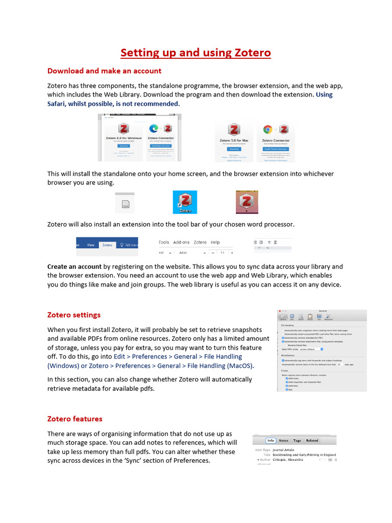 Zotero Handout | Download Free PDF | Information Technology | Computer Engineering