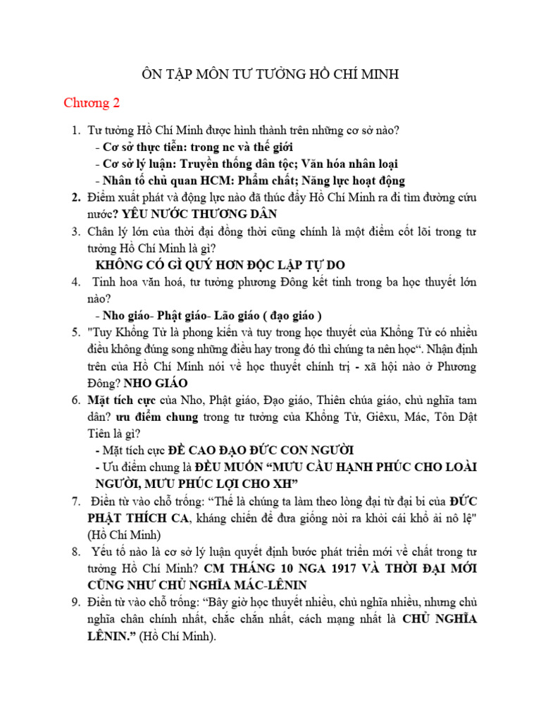 ÔN TẬP TN TTHCM | PDF