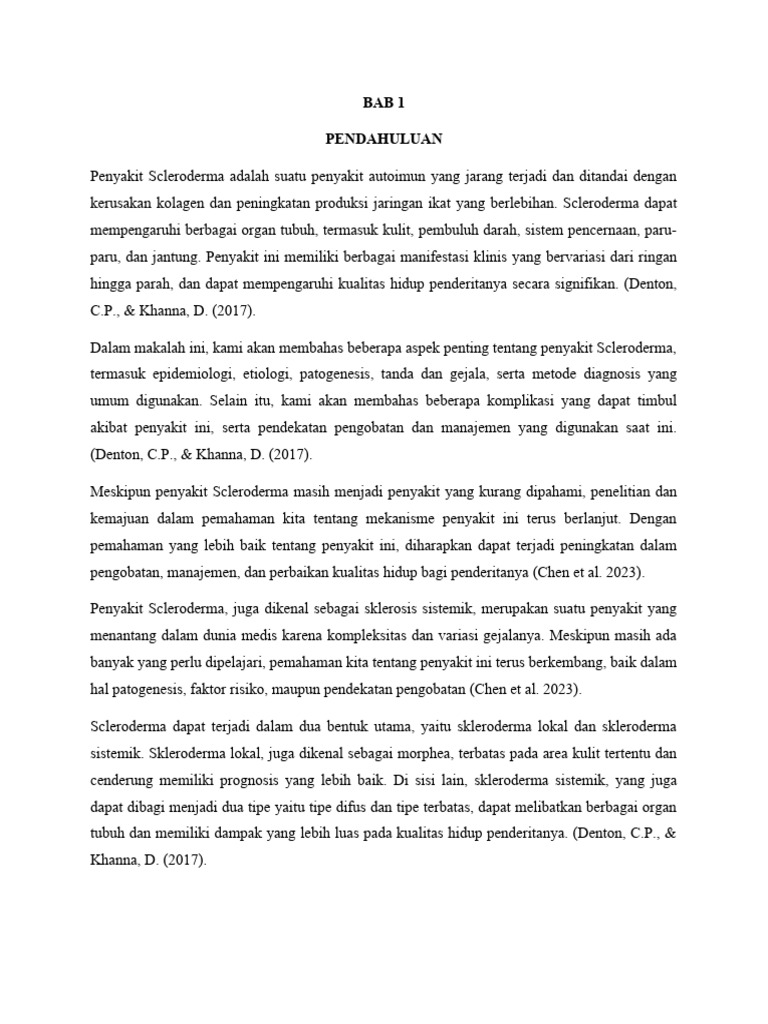 Pemahaman Penyakit Scleroderma Autoimun | PDF