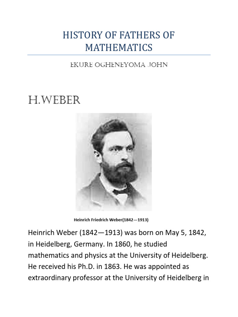 History of Fathers of Mathematics | Download Free PDF | Group ...