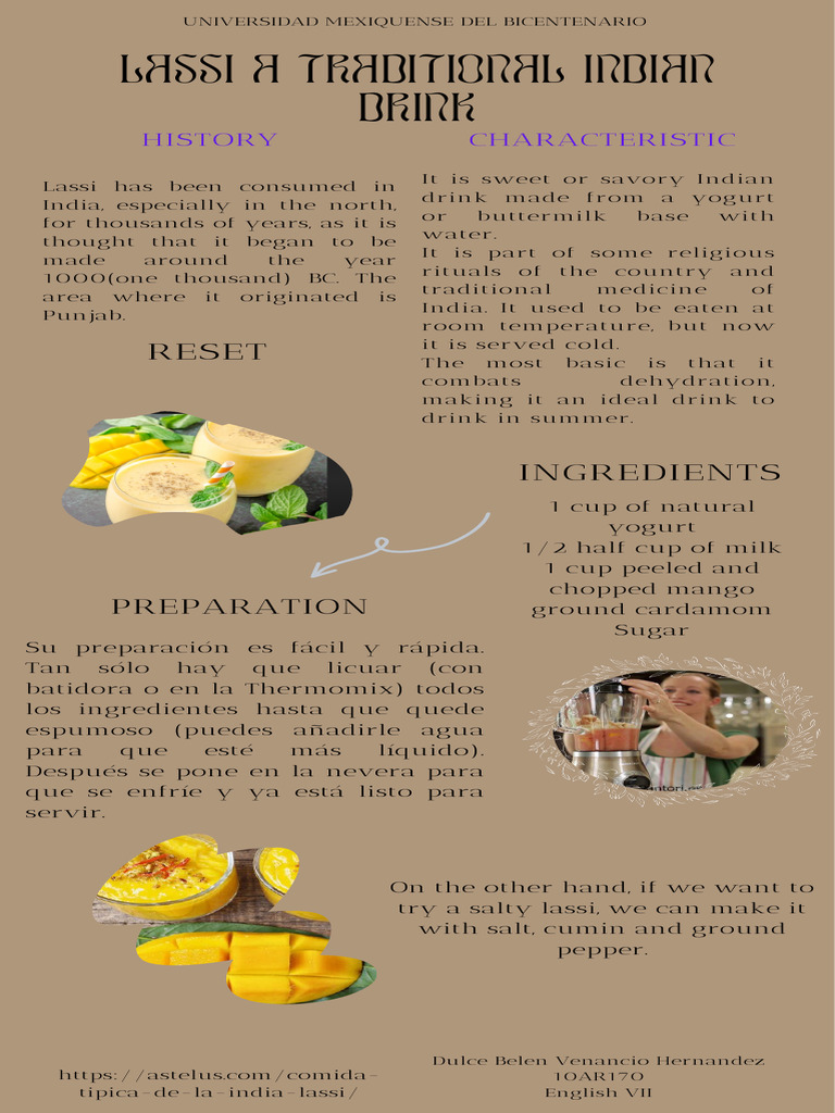 Traditional Indian Lassi Recipe | PDF