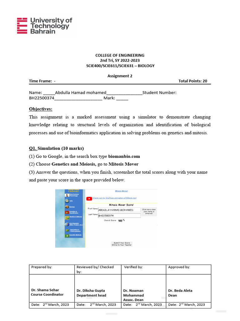 Assignment 2-SCIE 400-2nd Tri-2022-2023 | PDF | Computers | Technology ...