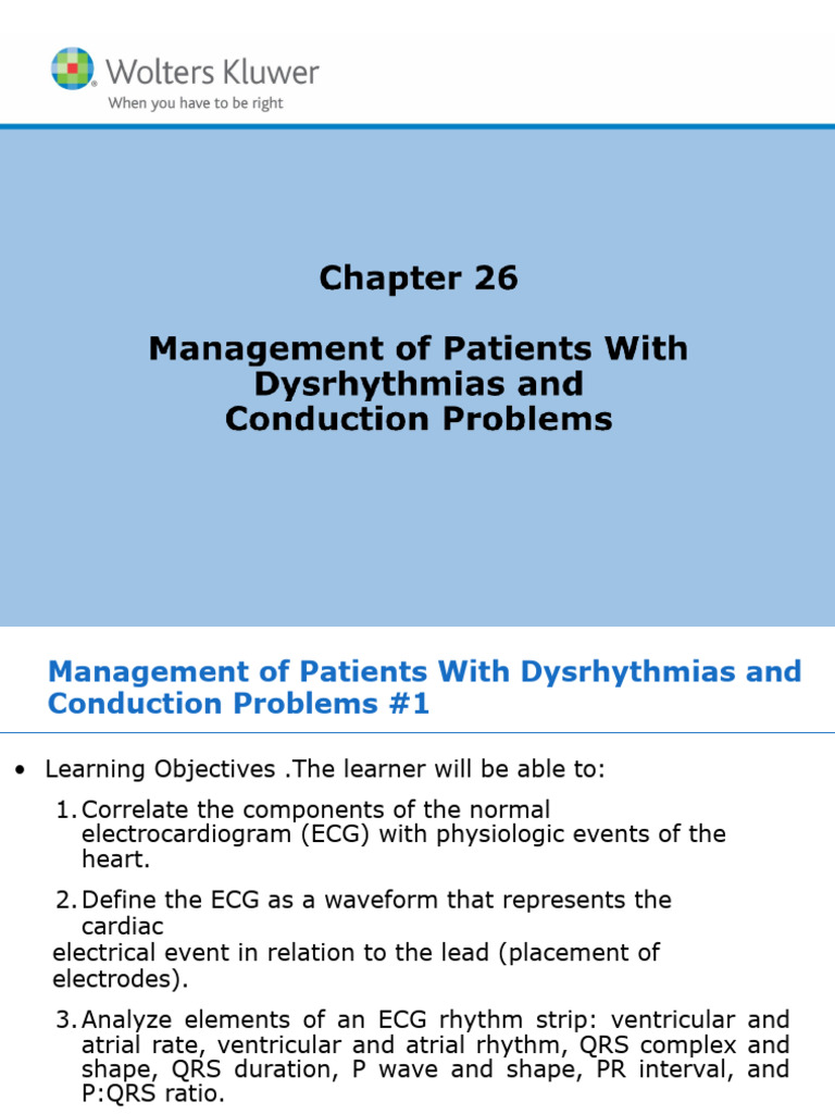 Chapter 23 Management Of Patients With Dysrhythmias And Conduction