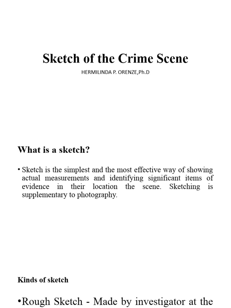 Sketch of The Crime Scene | PDF | Crime Scene