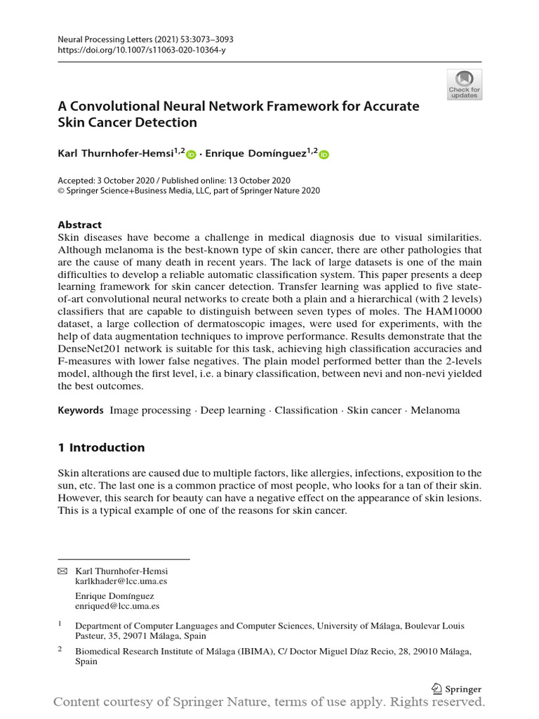 A Convolutional Neural Network Framework For Accur | PDF | Deep Learning | Artificial Neural Network