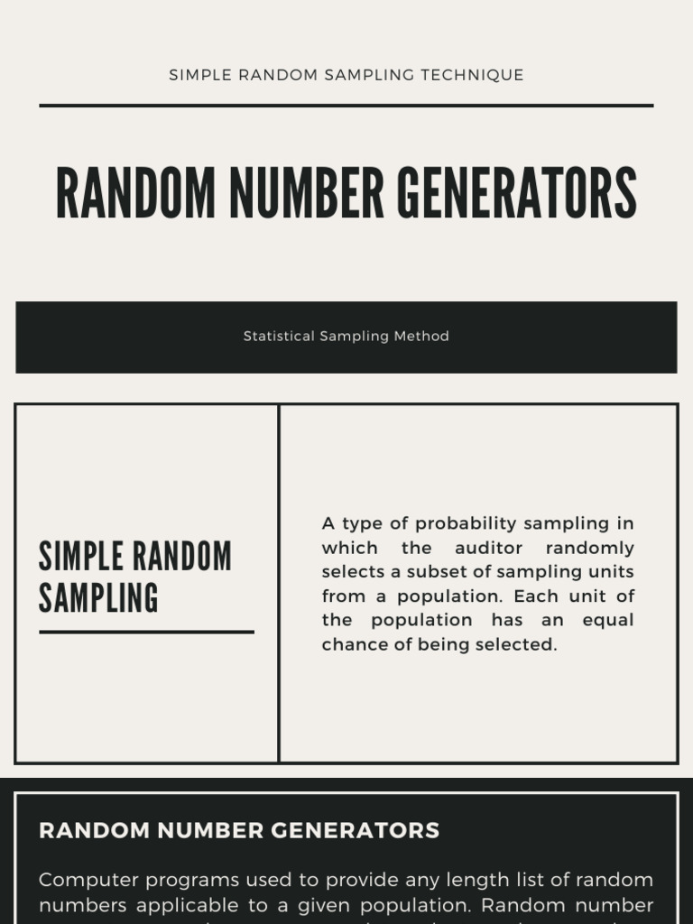 Random Number Generators Sequential Sampling Gerero | PDF | Sampling ...