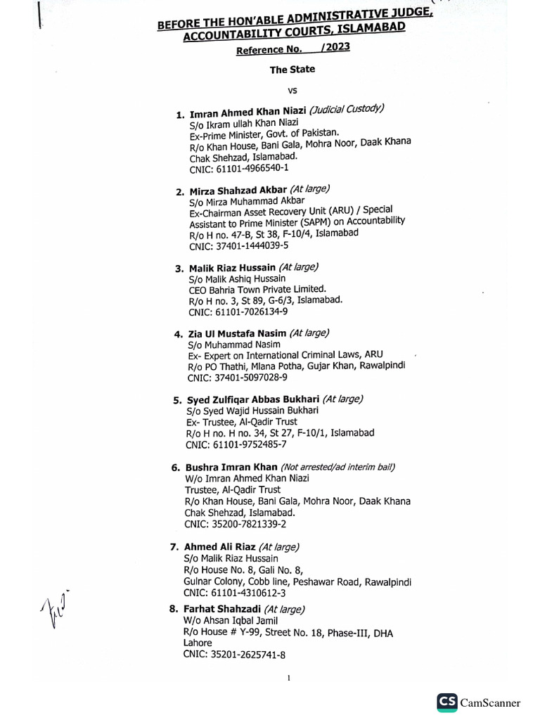 Al-Qadir Trust NAB Reference | PDF