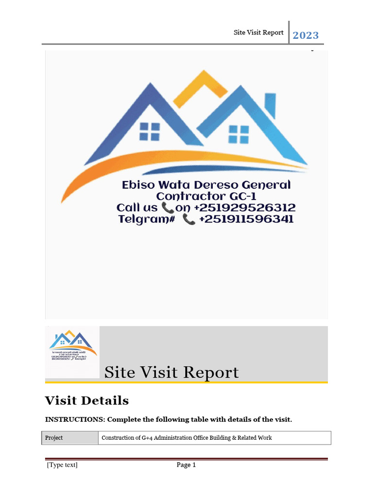 Visit Report Final | PDF